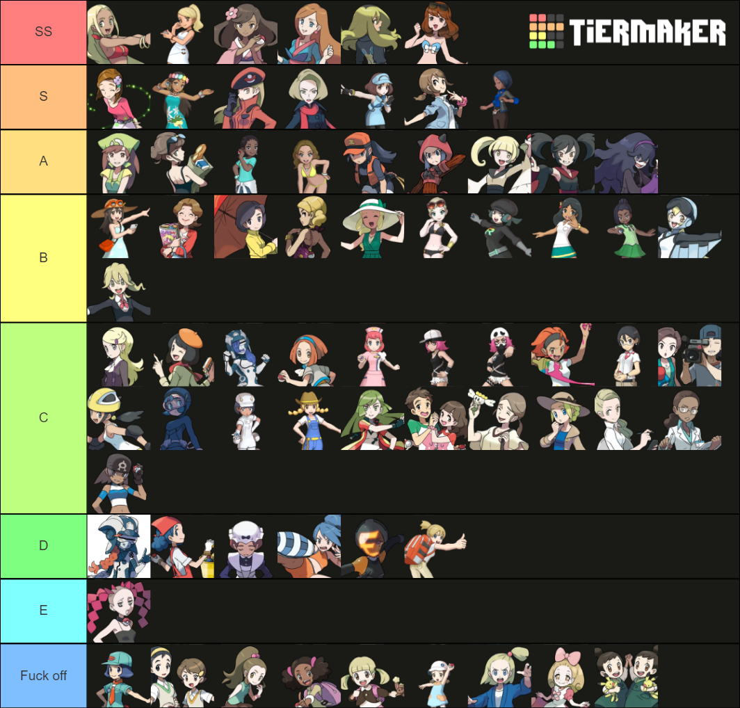 Female NPC trainer class Tier List (Community Rankings) - TierMaker