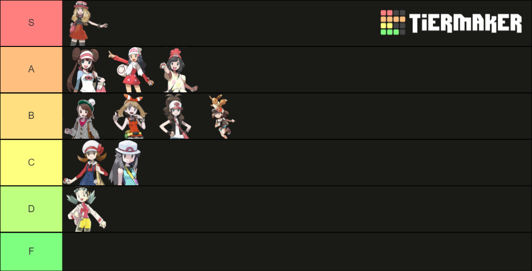 Female Pokemon Trainers 2 Tier List (Community Rankings) - TierMaker