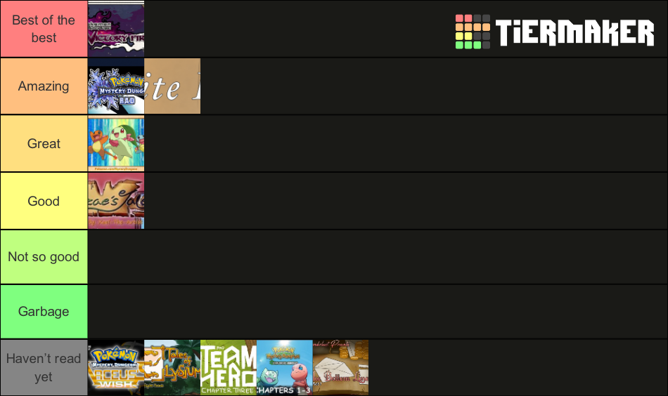 PMD Fan stories Tier List (Community Rankings) - TierMaker