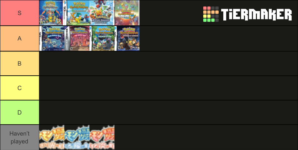 Pokemon Mystery Dungeon Games Tier List (Community Rankings) - TierMaker Pokemon Mystery Dungeon Games Tier List (Community Rankings) - TierMaker