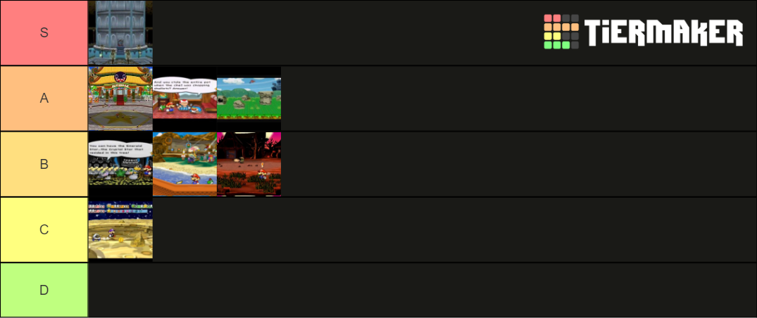 Paper Mario TTYD Chapter List Tier List (Community Rankings) - TierMaker