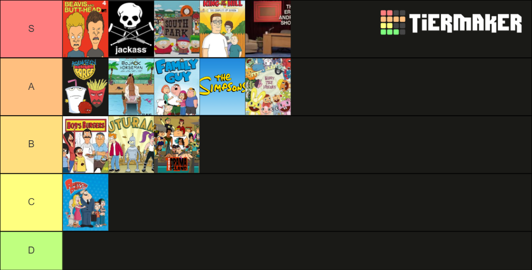 Adult Comedy Shows/Cartoons Tier List (Community Rankings) - TierMaker