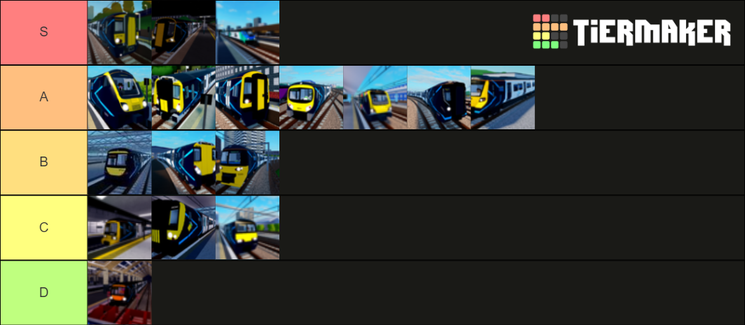 Roblox SCR Connect Trains Tier List (Community Rankings) - TierMaker
