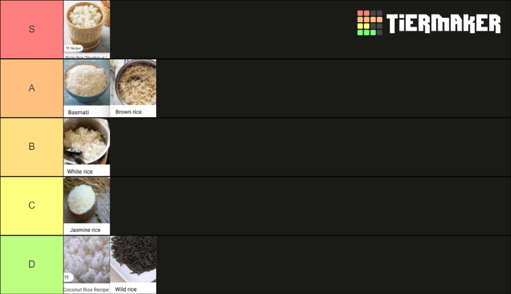 rice Tier List (Community Rankings) - TierMaker