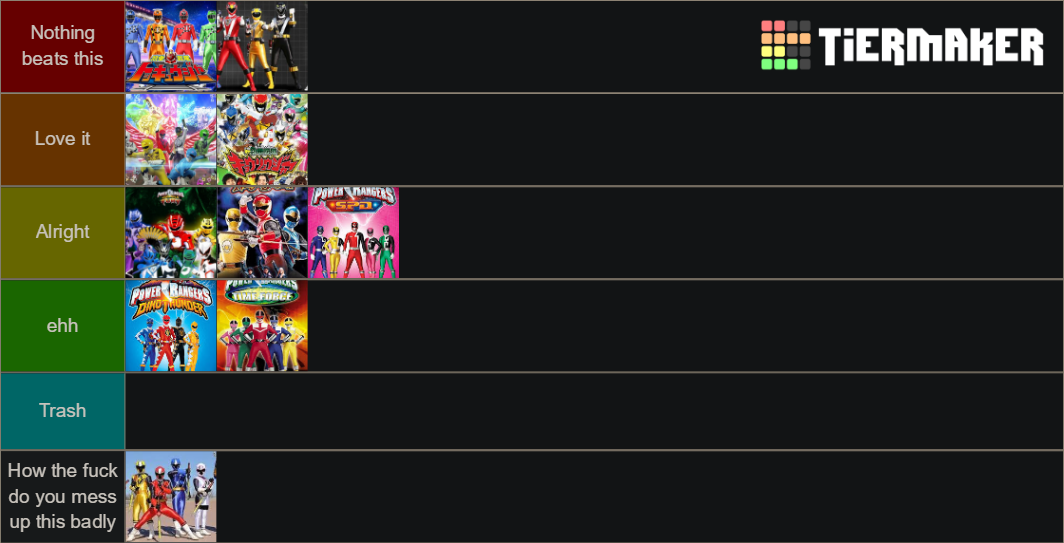 Power Rangers Seasons Tier List (Community Rankings) - TierMaker