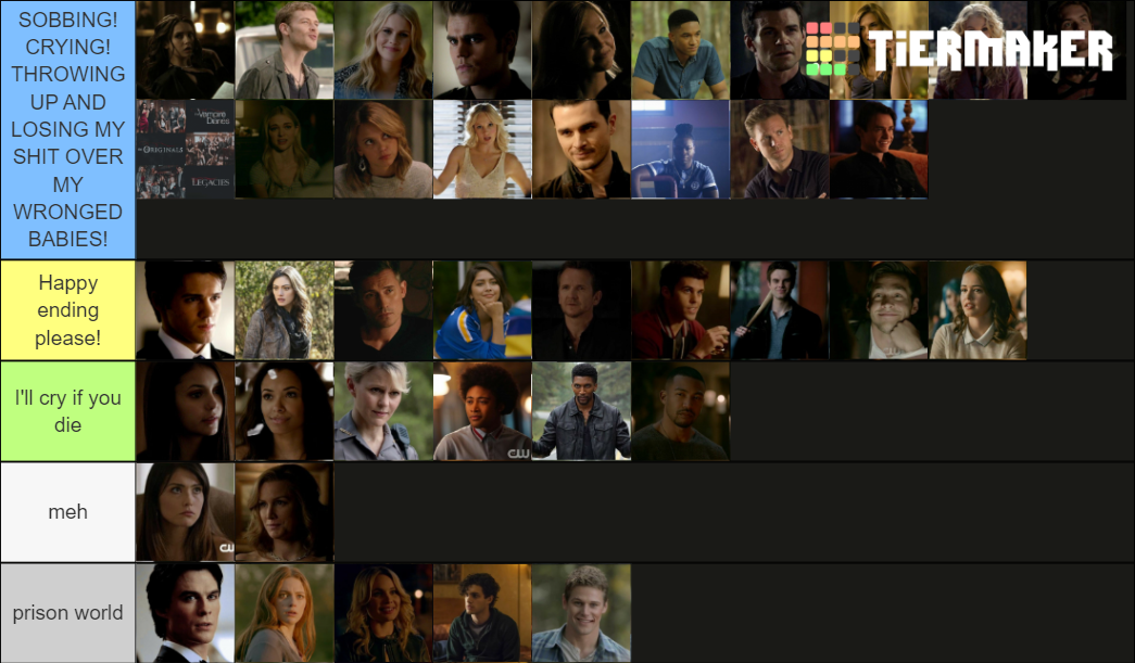 all the characters from the vampire diaries universe Tier List ...