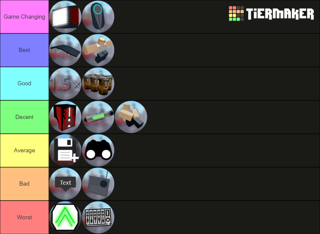 Roblox Parkour Gamepasses Tier List (Community Rankings) - TierMaker
