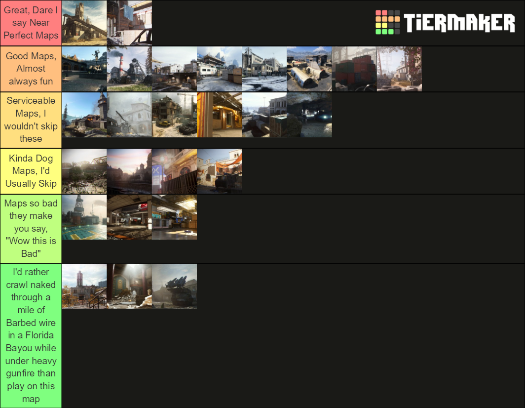 All of COD MW Maps Ranked Tier List (Community Rankings) - TierMaker