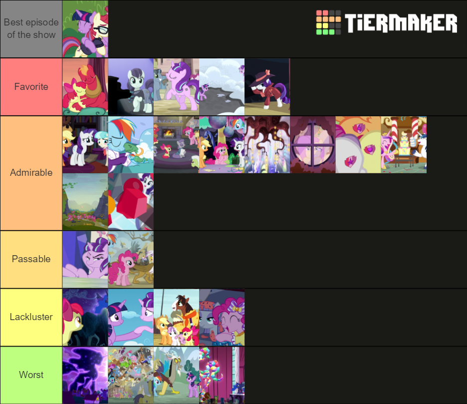 MLP Season 5 Tier List (Community Rankings) - TierMaker