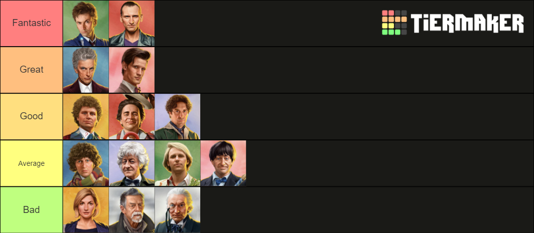 Doctor Who Doctors Ranking Tier List (Community Rankings) - TierMaker