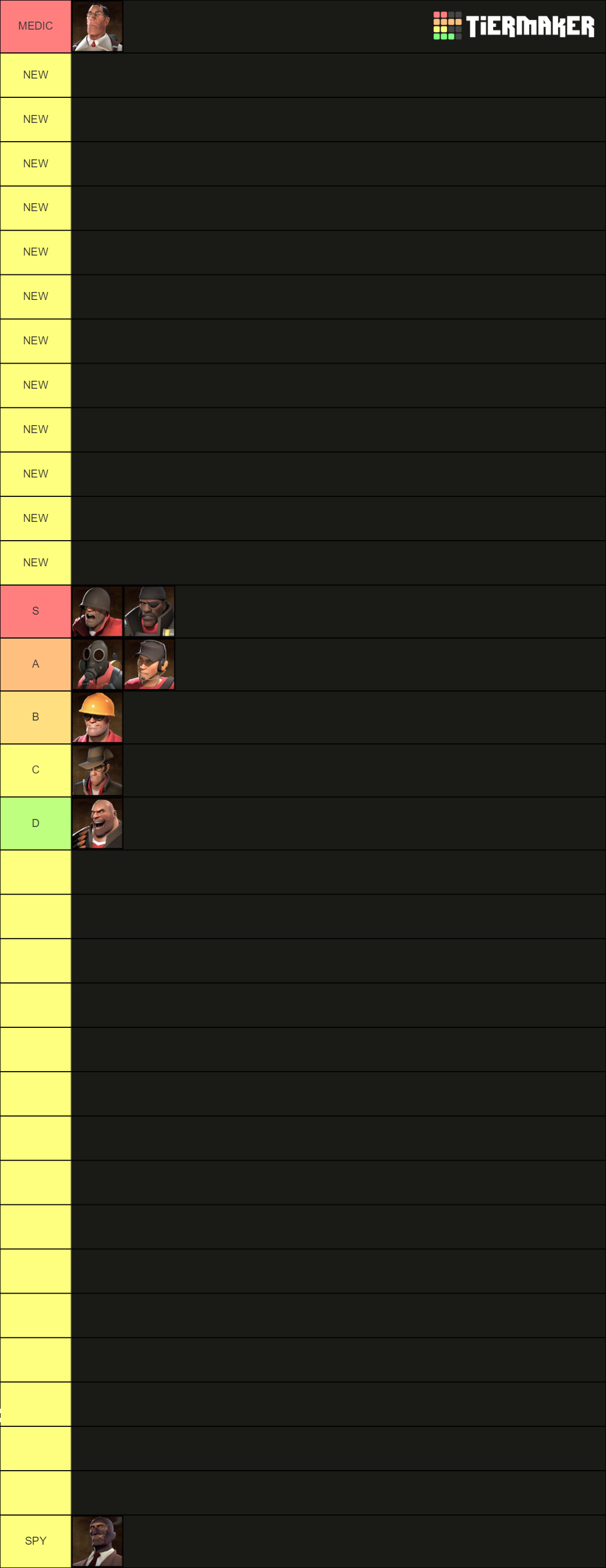 Team Fortress 2 Classes Tier List (Community Rankings) - TierMaker