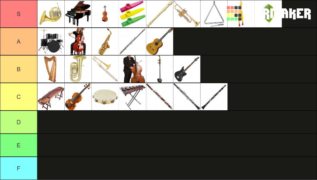 Musical Instruments Tier List (Community Rankings) - TierMaker