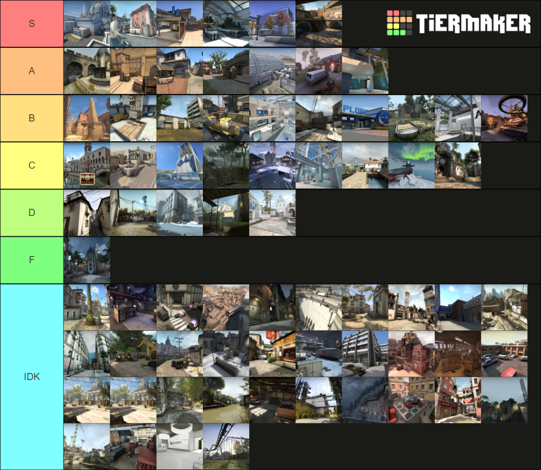 All Official CS:GO Maps, including all community-made maps Tier List ...
