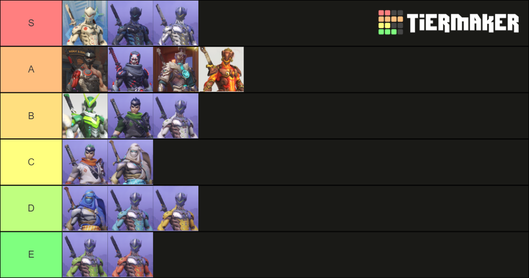 Genji Skins Tier List (Community Rankings) - TierMaker