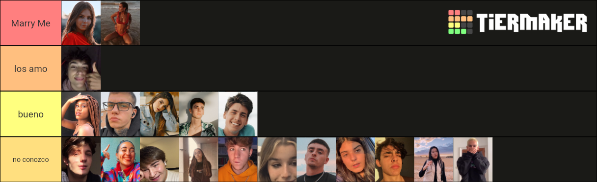 tik tok españa Tier List (Community Rankings) - TierMaker