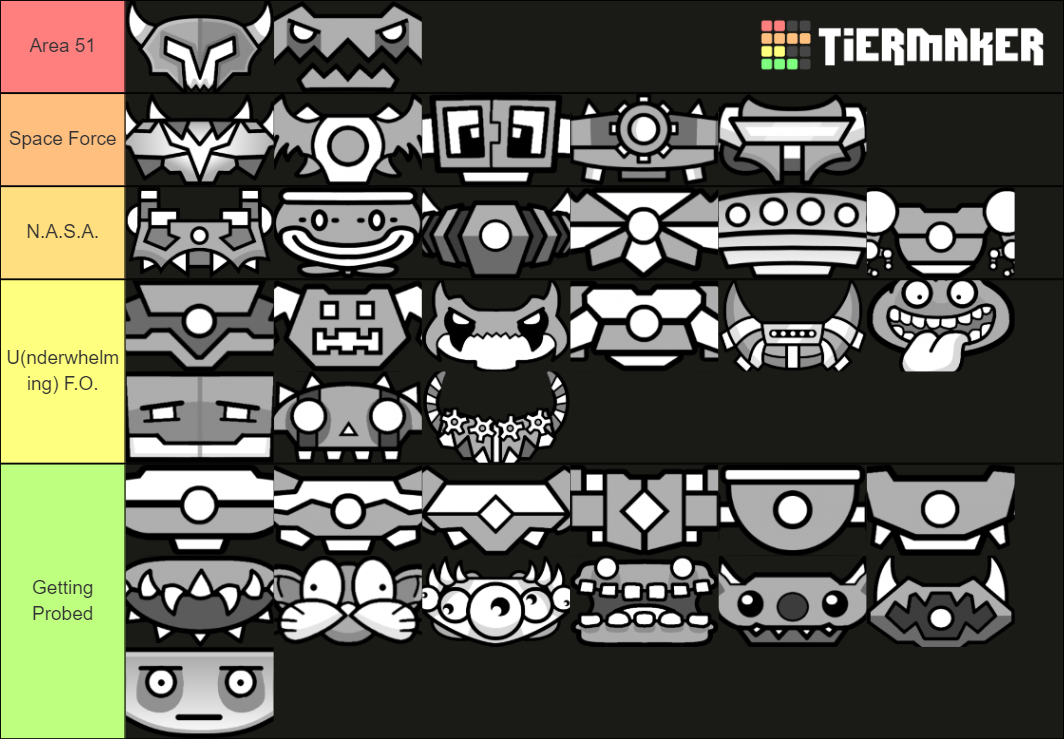 Geometry Dash UFOs Tier List (Community Rankings) - TierMaker
