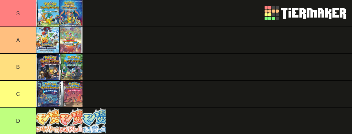 Pokemon Mystery Dungeon Games (with PMDDX!) Tier List (Community ...