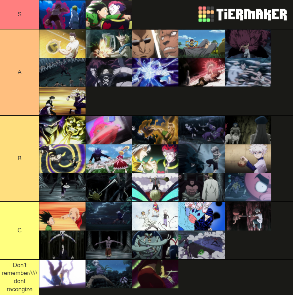 Hunter X Hunter - Fights Tier List (Community Rankings) - TierMaker