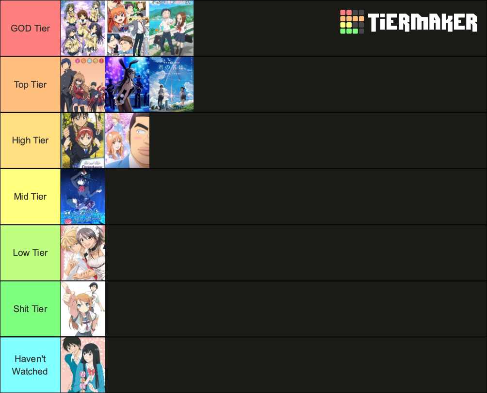 Best Rom-Com Anime Tier List (Community Rankings) - TierMaker