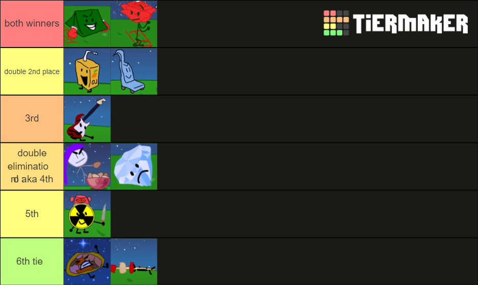 BFDI Mini Again Tierlist Tier List (Community Rankings) - TierMaker