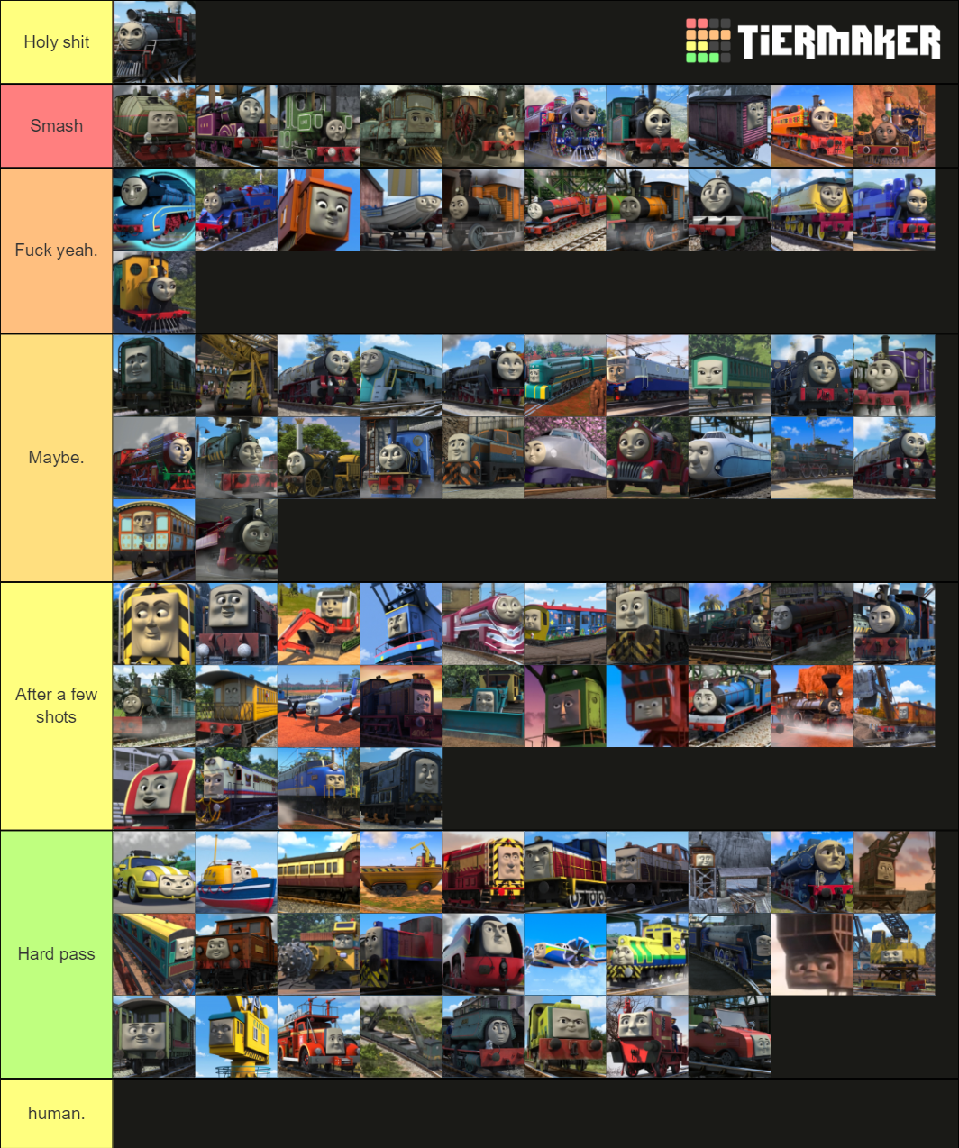 CGI Thomas Characters Tier List (Community Rankings) - TierMaker