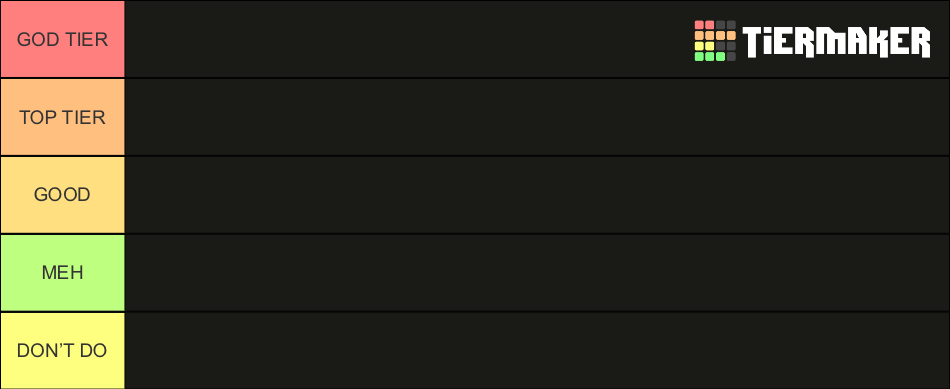 Exercises Tier List (Community Rankings) - TierMaker