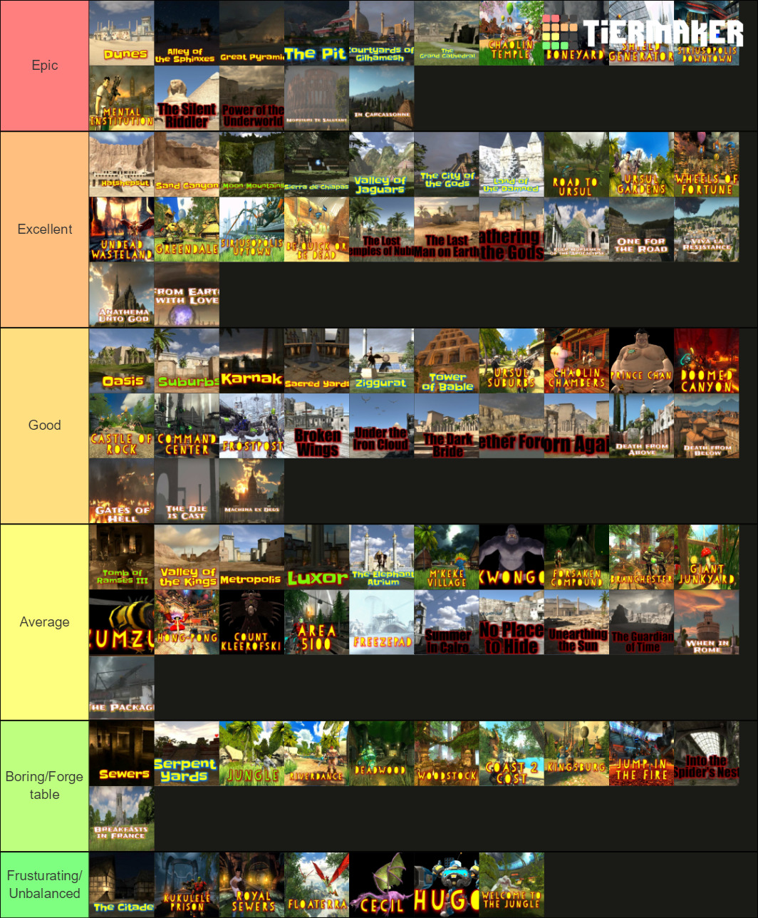 Serious Sam mainline game levels Tier List (Community Rankings) - TierMaker