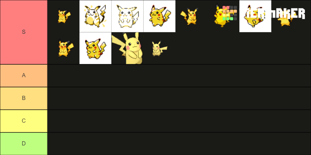 pikachu Tier List (Community Rankings) - TierMaker
