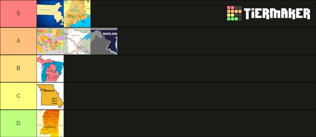 'M' States Tier List (Community Rankings) - TierMaker