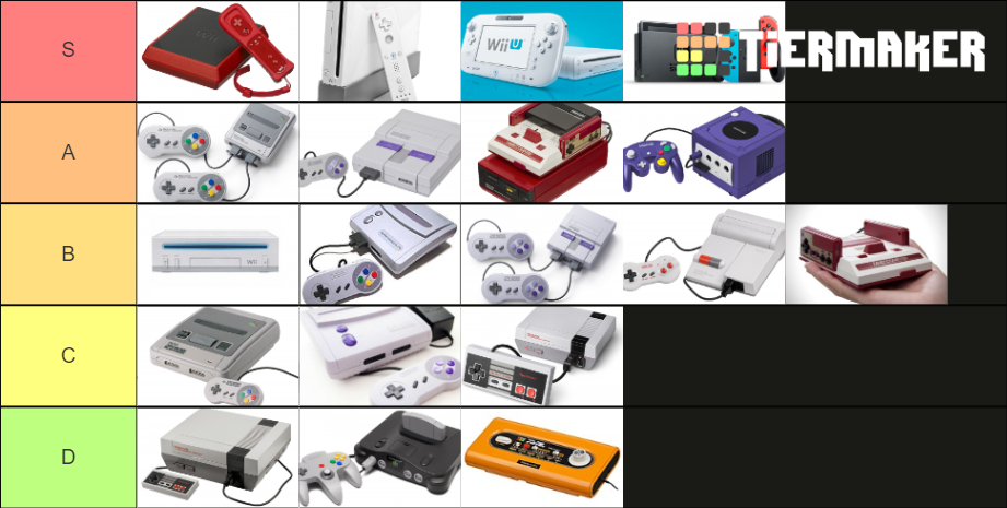 Nintendo Consoles Tier List Community Rankings Tiermaker