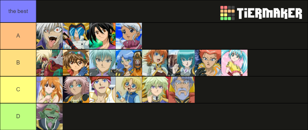 Bakugan Characters Season 1&2 Tier List (Community Rankings) - TierMaker