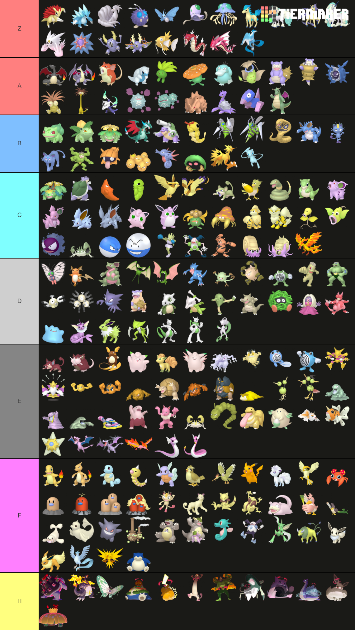 Generation I - Shiny Pokémon Tier List (Community Rankings) - TierMaker