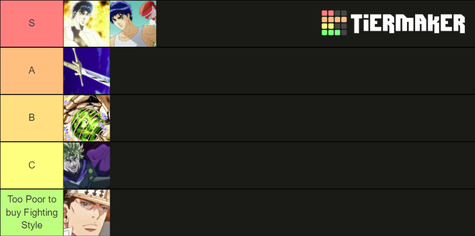 YBA Fighting Styles (Roblox) Tier List (Community Rankings) - TierMaker