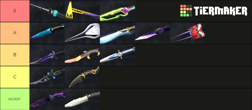 Valorant Knife Skins Tier List (Community Rankings) - TierMaker