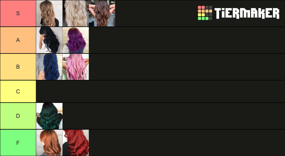 Hair Color Tier List (Community Rankings) - TierMaker