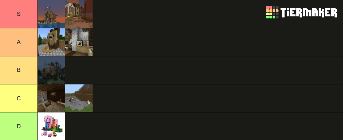 Minecraft Builds Tier List (Community Rankings) - TierMaker