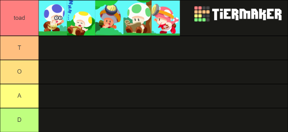Captain Toad Toads Tier List (Community Rankings) - TierMaker