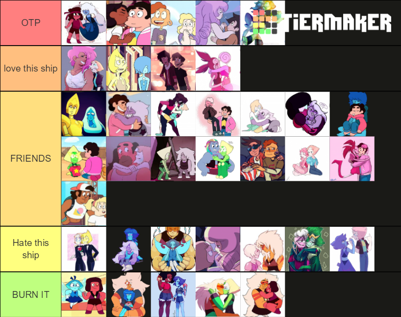 Steven universe ships Tier List (Community Rankings) - TierMaker
