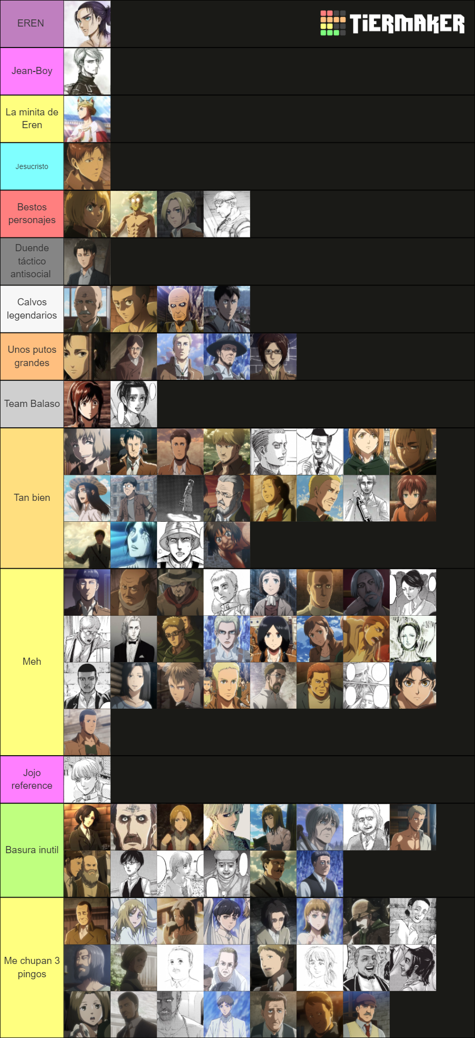 SNK Characters full Tier List (Community Rankings) - TierMaker