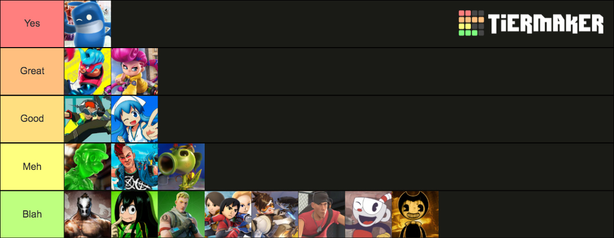 Inklings (Splatoon) Versus and Death Battle Matchups Tier List ...