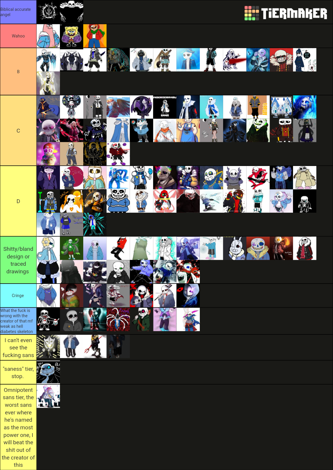 UNDERTALE AUS SANS Tier List (Community Rankings) - TierMaker