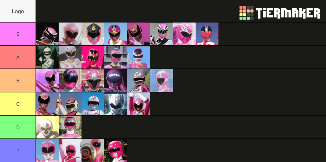 Pink/White Sentai Tier List (Community Rankings) - TierMaker