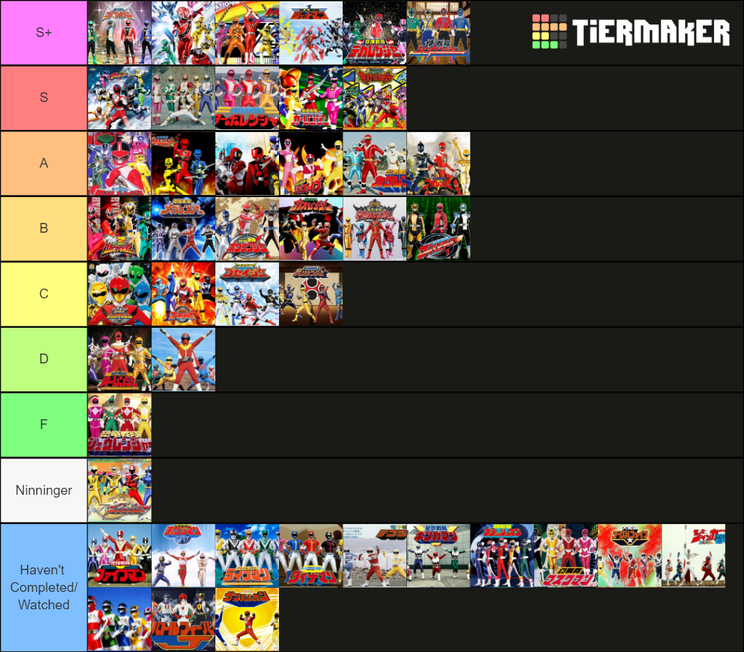 Super Sentai Tier List (Community Rankings) - TierMaker