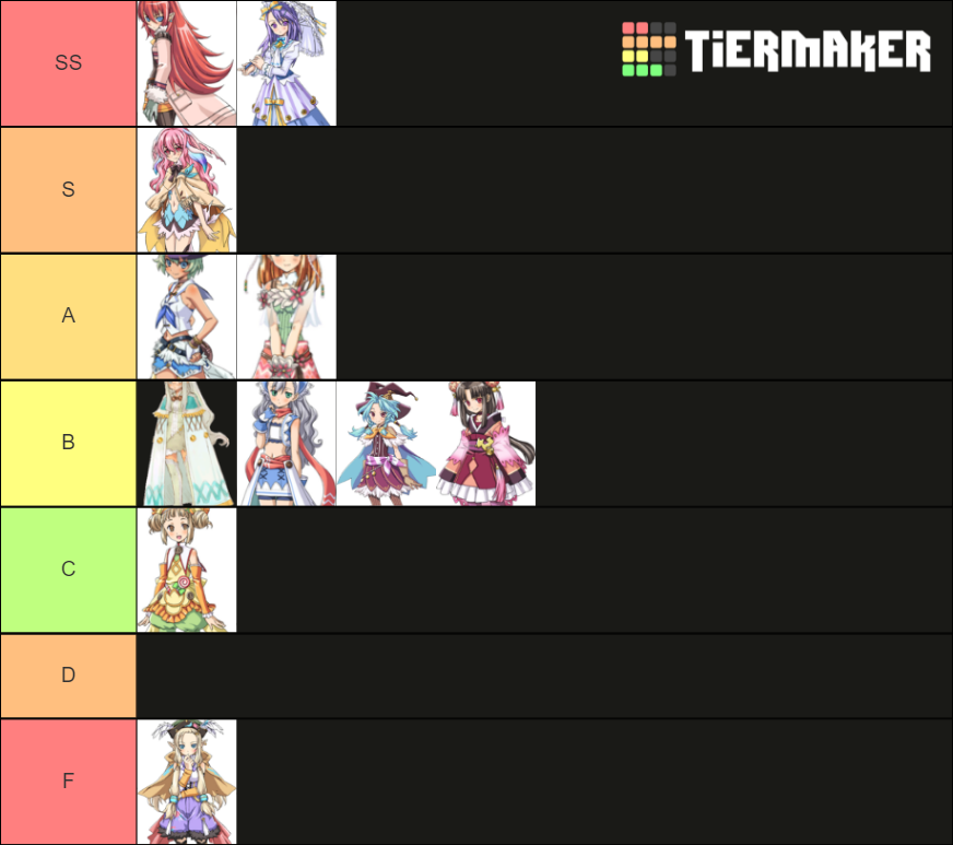 Rune Factory 3 Waifus Tier List (Community Rankings) - TierMaker
