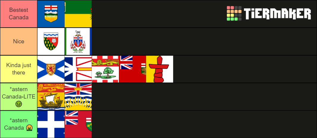 Canadian Provinces Tier List (Community Rankings) - TierMaker
