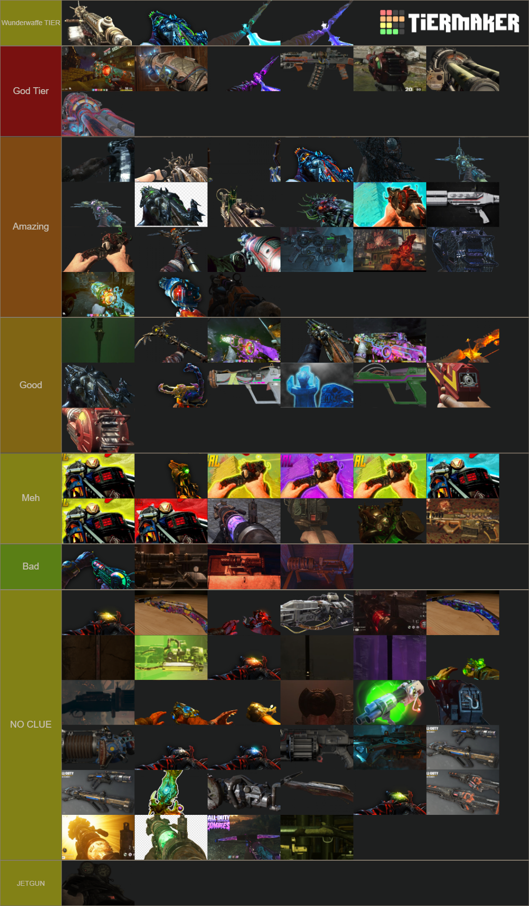 All COD Zombies Wonder Weapons Tier List (Community Rankings) - TierMaker