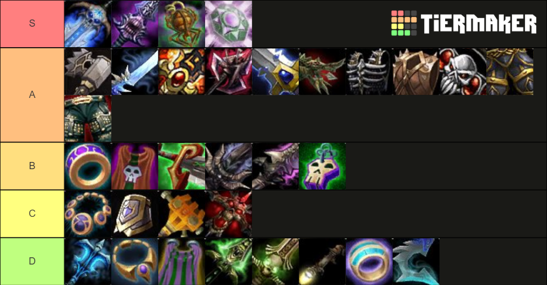 Naxxramas Warrior Gear v2 Tier List (Community Rankings) - TierMaker
