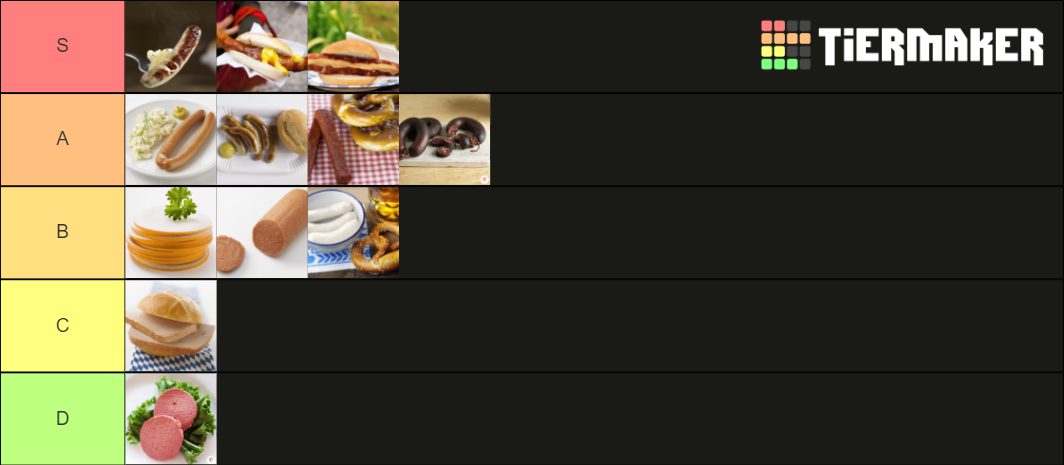 German Sausage Types Tier List (Community Rankings) - TierMaker