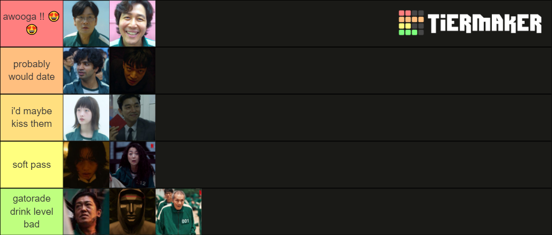 Squid Game Characters Ranked By The Hot Scale Tier List (Community ...