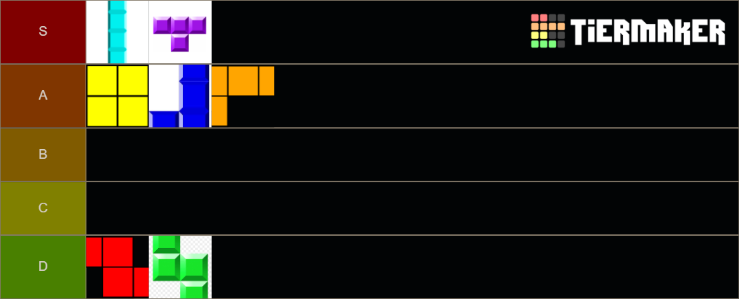 Tetris Blocks Tier List (Community Rankings) - TierMaker